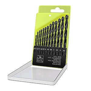 10Pcs/13Pcs M35 Twist Drill Bit Sturdy Fast Chip Removal U-shaped Spiral Groove Round Shank Twist Drilling Bits for Woodworking - Professional13pcs