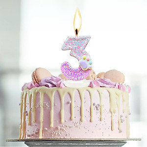 CasaPopz Dog Paw Birthday Number Candles for Cake Decoration, Pink Dog Cat Paw Number 4 Candle, Dog Themed Birthday Cake Topper for Party Decorations Favors Supplies