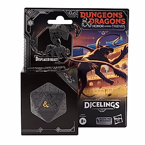 Dungeons & Dragons Honor Among Thieves D&D Dicelings Displacer Beast Collectible D&D Monster Dice Transforming Giant d20 Action Figures Role Playing Dice