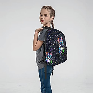 Cute Compact Travel Backpack,The Krew Its-Funneh Protagonists Poster Bookbag with Multiple Zipper Pockets, Smooth Fabric, Lightweight, Casual Backpack Daypacks for Women, Teens, Boys, Girls 14.7In
