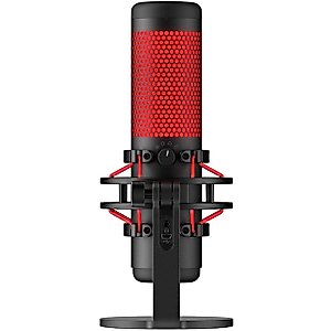 Newest HyperX - QuadCast USB Multi-Pattern Electret Condenser Microphone | 2020 Edition | for PS4, PC and Mac | Pop Filter | Anti-Vibration Shock Mount | | Red - Black | with KWALICABLE Bundle