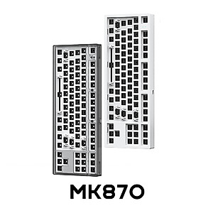 Ronyme Mk870 Translucent 87 Keys Mechanical Gaming Keyboard Full Key FN2 Layer Editing Programming, White
