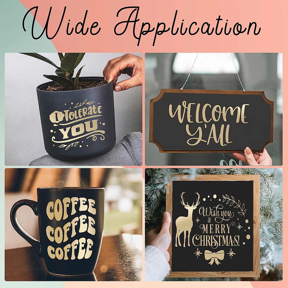 VINYL FROG Matte Metallic Gold Adhesive Vinyl, 12" x6ft Champagne Gold Metallic Craft Permanent Vinyl Roll - Metallic Satin Adhesive Vinyl for Home Decor, Mug, Car and Other Stickers