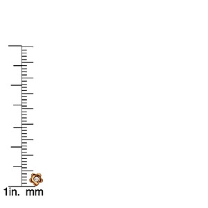 14K Yellow Gold High Polished Mini Flower Hat Screw Back Stud Earring