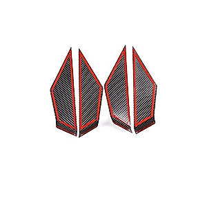 PCEYES Compatible with BMW X5 X7 G05 G07 Real Carbon Fiber Inner Door Panel Decoration Stickers Car Interior Modification Accessories