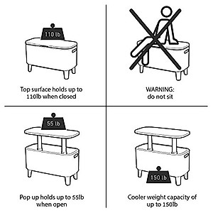 Keter Breeze Bar Outdoor Patio Furniture and Hot Tub Side Table with 17 Gallon Beer and Wine Cooler, Espresso Brown