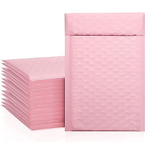 Metronic Bubble Mailers 6x10 Inch 25 Pack Usable Size 6x9" Waterproof Pink Bubble Mailers Cushioning Padded Envelopes for Mother's Day Gift Packaging, Shipping, Small Business, Mailing, Bulk