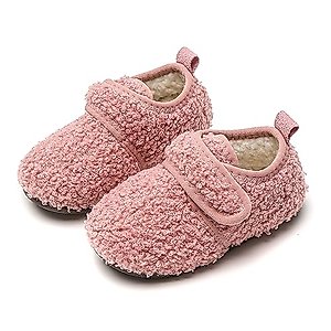 KUBUA Toddler Slippers Boys Girls Outdoor Indoor House Shoes for Kids Pink Size 5.5 Toddler