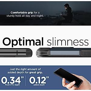 Spigen Tough Armor Designed for Pixel 8 Pro Case (2024) [Kickstand] [Military-Grade Protection] - Metal Slate