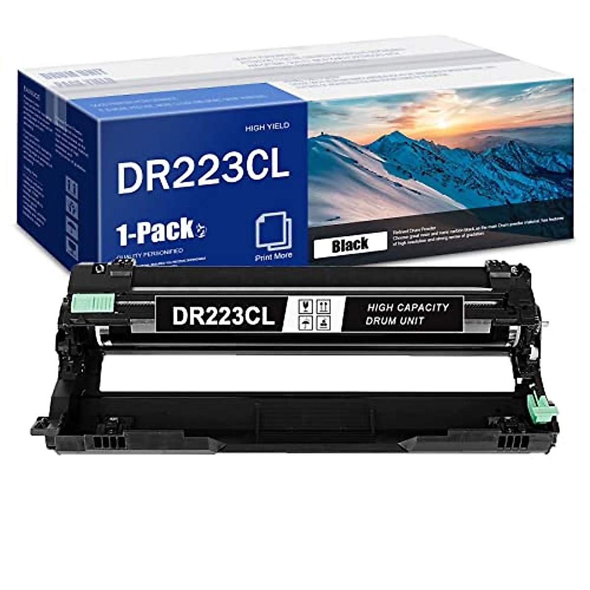 EAXIUCE DR223CLBK Drum DR223CL Black High Yield Drum Unit 1-Pack Compatible DR223CL Drum Unit Replacement for Brother MFC-L3770CDW L3730CDW HL-3290CDW DCP-L3550CDW Printer, DR223CL Ink