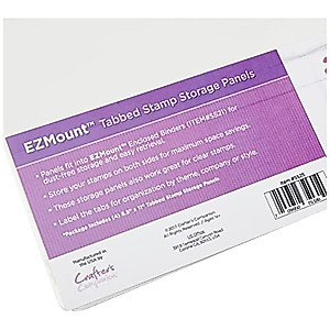 Tabbed Rubber Stamp Storage Panels 4/Pkg 8.5"X11"-
