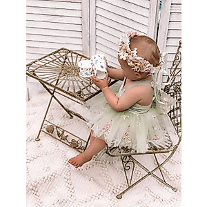 RSRZRCJ Toddler Infant Baby Girl Valentines Day Clothes Short Puff Sleeve Ruffle Heart Print Dress with Bow Belt One Piece (Pink+Red, 4-5T)