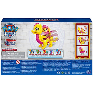 Paw Patrol, Rescue Knights Skye and Dragon Scorch Action Figures Set, Kids Toys for Ages 3 and up