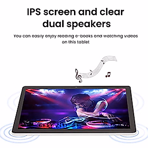 VINGVO HD Tablet, Night Reading Mode 5MP Front 13MP Rear 4G Calling Tablet 100-240V for Android 11 for Reading (White)