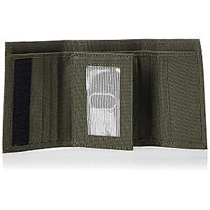 Timberland mens Trifold Nylon Wallet, Olive, One Size