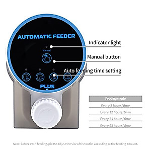 Boxtech Automatic Fish Feeder - Aquarium Tank Timer Fish Feeder Two 1.5V Battery Operated Programmable - Auto Fish Food Dispenser for Aquarium (Packed Without Batteries)