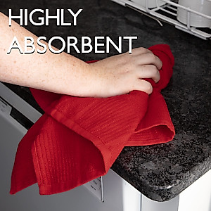 T-Fal Textiles Cotton Dish Towl, Red