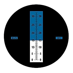 0 to 32% Brix Hand Held Refractometer（Teflon Coating）with Automatic Temperature Compensation, Rhino Handheld Refractometer with a Portable Holster