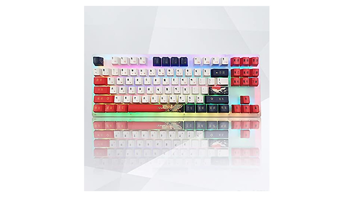 Keycaps PBT Dye Sublimation Upgrade 108 Keycap Set for Mechanical Keyboard