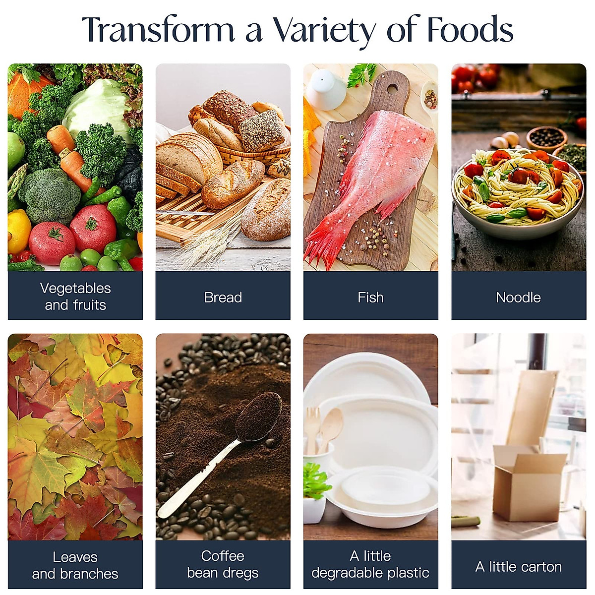 Frossvt Compost Bin Kitchen, 2.5L Countertop Electric Kitchen Waste Composter, Turn Food Waste to Compost, Smart Kitchen Waste Composter, WasteCycler, Food Cycler Composter for Kitchen