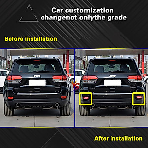 ECAHAYAKU Compatible With Jeep Compass 2011-2016,Jeep Grand Cherokee 2011-2021,Dodge Journey 2011-2017, LED Bumper Light Brake Light Rear Fog Lamp Dynamic Turn Signal Reflector