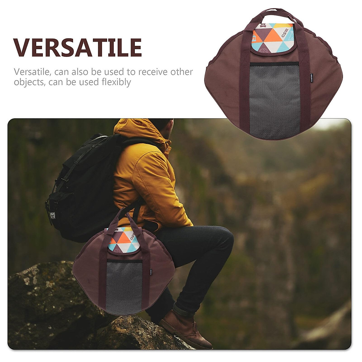 YARNOW Cast Iron Skillet Bag Dutch Oven Bag Heavy Duty Chef Bag for Cast Iron Camping Cookware or Dutch Oven Accessories