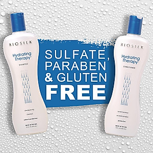 BioSilk Hydrating Therapy Shampoo & Conditioner, Replenishes Hair Moisture & Coarse Hair, Sulfate, Paraben, & Cruelty-Free, 12 Oz (2 Count)