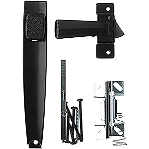Wright Products V333BL Tie Down Push Button Door Latch for Screen and Storm Doors, Black