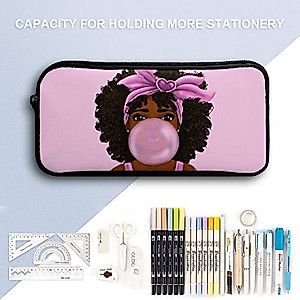 FDASLJ African Black Girl Backpack 3 In 1 Pink Book Bag Daypack with Lunch Bag/Box Pencil Case