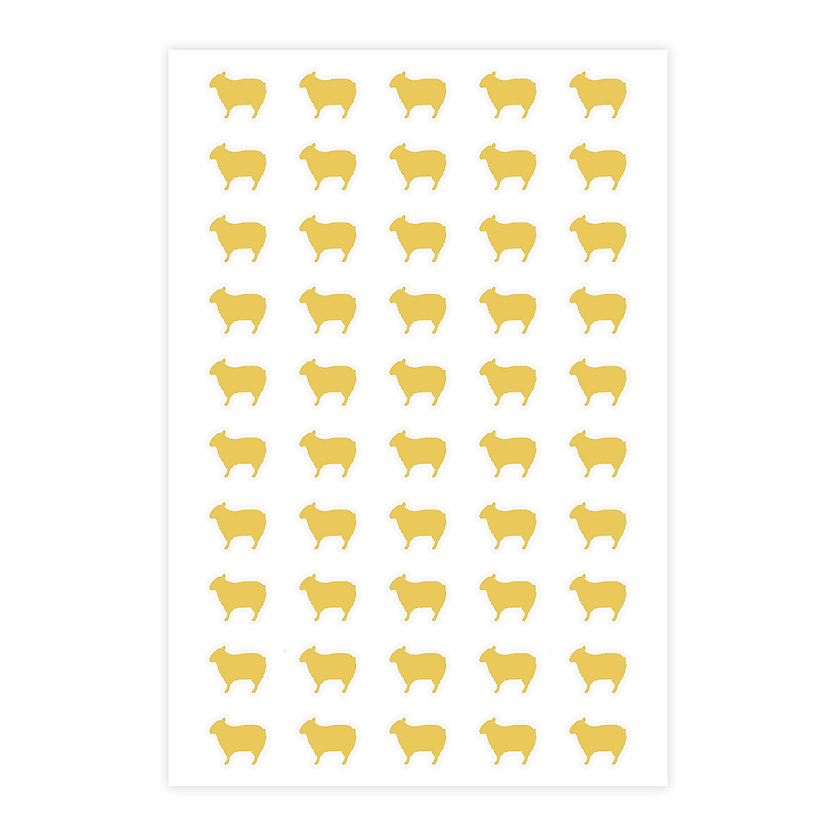 ARK Creation 50 Wedding Meal Stickers for Place Cards - Place Card Menu Choices - Wedding Meal Choice Stickers (Gold, Lamb)