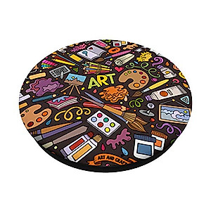 Art Collage for Artist, Painter, Teacher Gift PopSockets PopGrip: Swappable Grip for Phones & Tablets