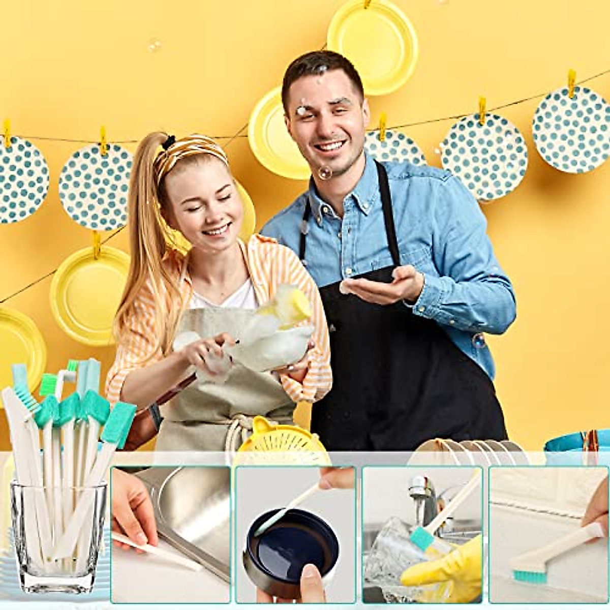 16 Pcs Small Household Cleaning Brushes Deep Detail Crevice Cleaner Brush Set Crevice Cleaning Tool 8 in 1 Detail Cleaning Brush Bottle Cap Brush for Small Holes Corner Space Keyboard Bottle Tile