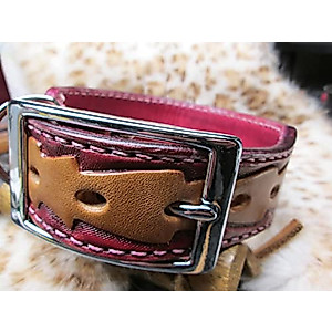 Dog Large Endless Knot Collar, Dog Lover Handstitched Collar, Padded Leather Dog Collar, Dog Collar Handmade Leather