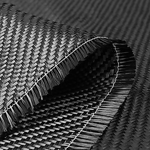 SOFIALXC Carbon Fiber Fabric Cloth 220g/m² (19.7inch x39.37inch)-Twill-50cmx100cm