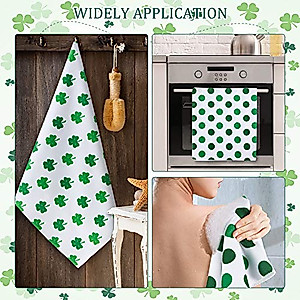 6 Pieces St. Patrick's Day Hand Towels Irish Shamrock Kitchen Towels Bath Towels Dish Towels Bathroom Towel 6 Pattern for St Patrick's Day Decoration Home Decor