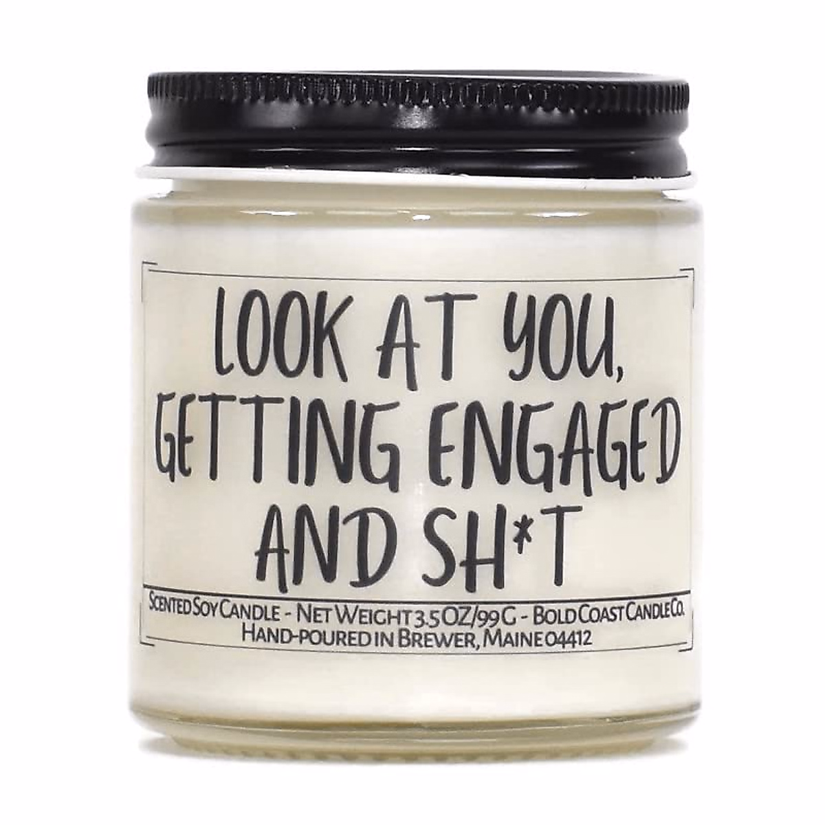 Look at You, Getting Engaged and Sh*t Scented Soy Candle (Lavender Fields, 3.5 oz)