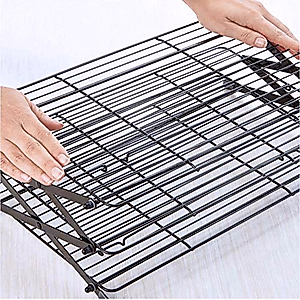 Wilton 3-Tier Folding Cooling Grid - Cool Dozens of Cookies or Treats on an Expandable Cooling Rack, Collapse for Easy Storage, 10 x 16-Inch