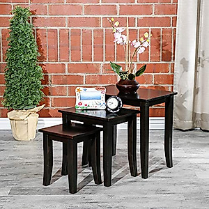 DTY Avon 3-Piece Nesting Tables Indoor Living Furniture Collection - Espresso