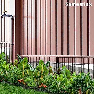 Samamixx Animal Barrier Fence, 10 Pack No Dig Small Fencing 10.83ft(L) × 12in(H) Garden Fence Border for Dog Rabbit Pet, Decorative Metal Fence Panels for Outdoor Yard Patio Landscape, T Shape
