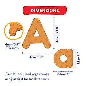 Magic Scholars ABC Magnetic Letters for Toddlers (3+ Years) 130 Pcs Alphabet Magnets and Magnetic Numbers Gift Set, Large Letter Magnets for Fridge, ABC Magnets Educational Toy