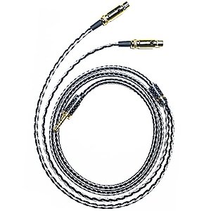 GUCraftsman 16 Strands 7N Single Crystal Copper/Silver Mixed Headphone Cable for AUDEZE LCD-X LCD-XC LCD2 LCD3 LCD4 LC5 LCD24 LCD-MX4 MM-500 MEZE Empyrean Elite Kennerton Thror Vali (4.4mm Plug)