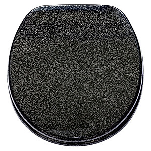 Sanilo ROUND, Silent Slow Close, Molded Wood, Adjustable Toilet Seat, Shower Cat