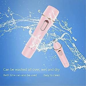 JCSW Facial Hair Removal for Women, 4 in 1 Painless Electric Shaver Women Epilation, Rechargeable Foil Shaver, Waterproof Body Remover Kit Eyebrow Nose Arms Bikini Area Legs