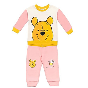 Disney Winnie the Pooh Infant Baby Girls Fleece Sweatshirt and Pants Set Pink 18 Months