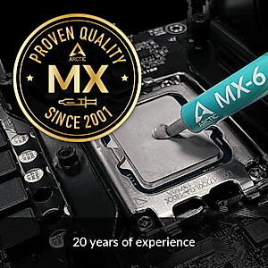 ARCTIC MX-6 (2 g) - Ultimate Performance Thermal Paste for CPU, Consoles, Graphics Cards, laptops, Very high Thermal Conductivity, Long Durability, Non-Conductive