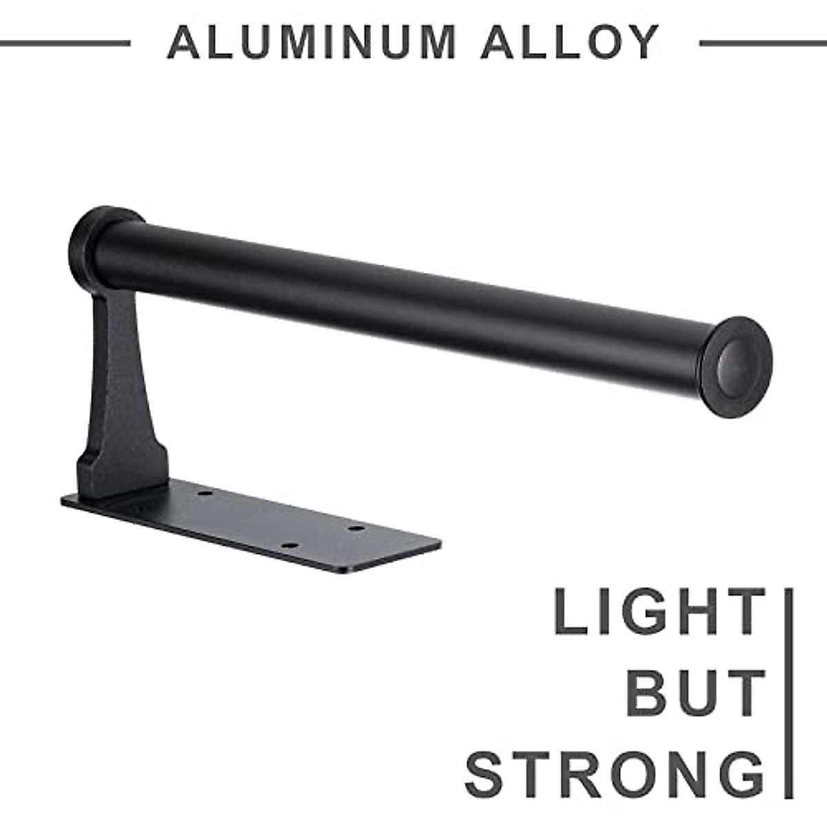 Honmein Paper Towel Holder, Aluminum Alloy Paper Towel Holders, Stylish Wall Mount and Under Cabinet Paper Towel Holders for Easy Access (Black)