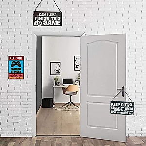Keep Out Gamer at Work - Bestylez Funny Gamer Sign For Gaming Room Wall Door Decor - Gift For Teen Boy, Boyfriend 12" * 8" (159)