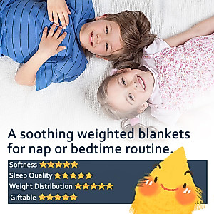 MAXTID Weighted Blanket for Kids 5lbs 36"x48" Cotton Kids Blanket for Boys & Girls Weighted Throw Blanket Children Bedding Gifts for 3 4 5 6 7 8+ Year Old Kids Small Weighted Comfort Blanket