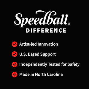 Speedball Deluxe Soft Rubber Brayer - 40/42 Durometer Roller with Heavy Duty Steel Frame – 6 Inches