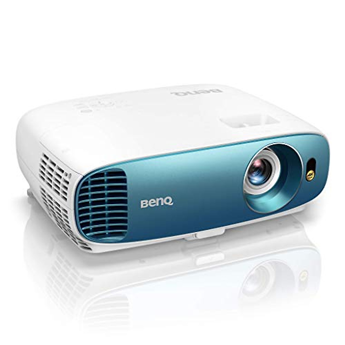 BenQ TK800 True 4K UHD HDR Home Entertainment Projector, DLP, 3000 Lumens, HMDI, Football Mode - White/Blue